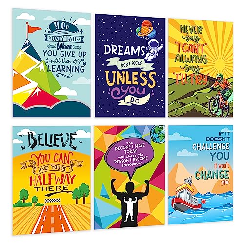 6 Motivational Classroom Posters – Easykart Labels