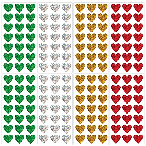 Holographic Heart Stickers – Easykart Labels