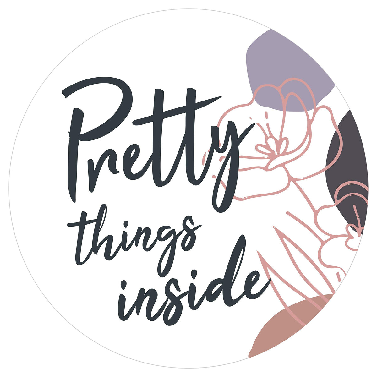Pretty Things Inside Sticker Labels | 2" Inch Round | Easykart Labels ...